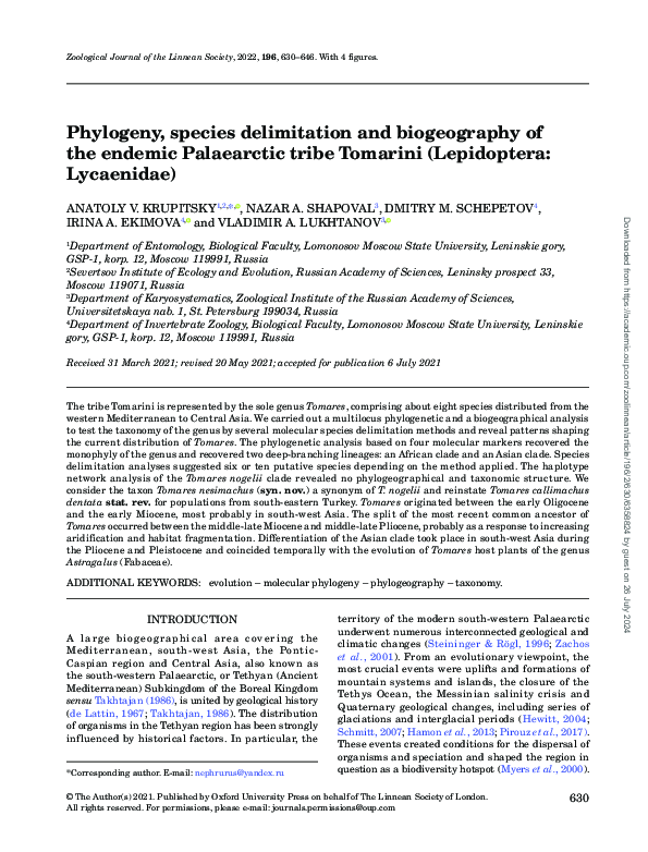 (PDF) Phylogeny, species delimitation and biogeography of the endemic ...