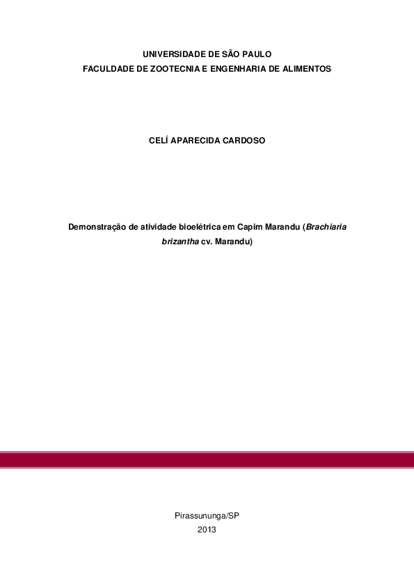 (PDF) Demonstração de atividade bioelétrica em Capim Marandu ...