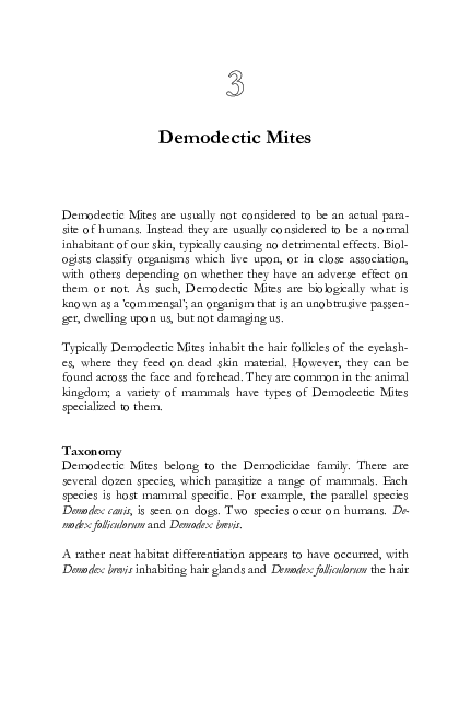 (PDF) Demodectic mites chapter