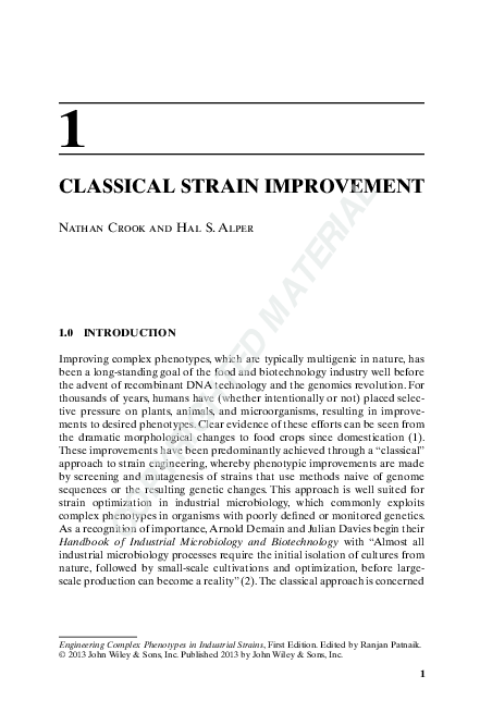 (PDF) Classical Strain Improvement