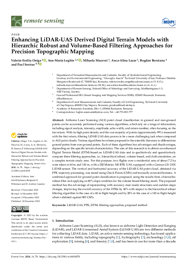 (PDF) Enhancing LiDAR-UAS Derived Digital Terrain Models with ...