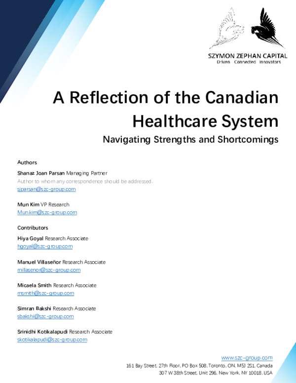 (PDF) A Reflection of the Canadian Healthcare System Navigating ...
