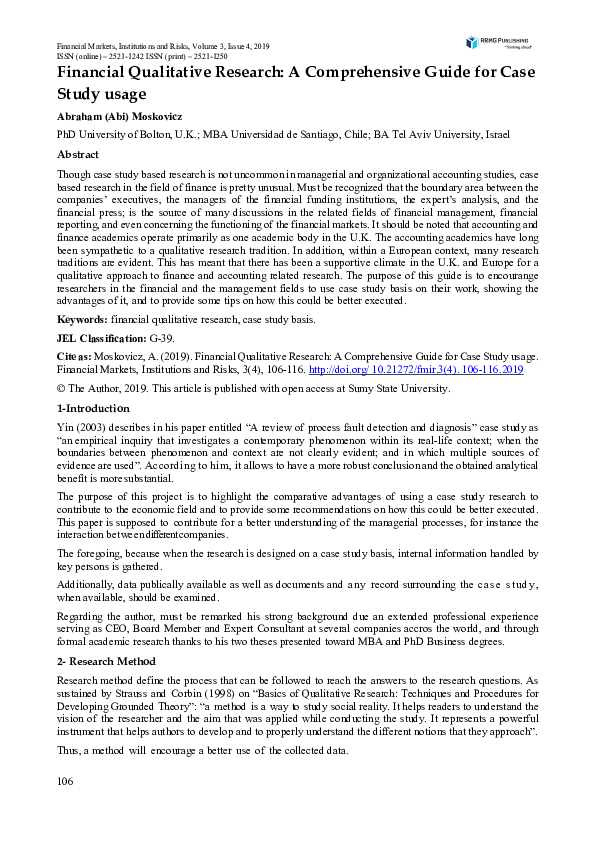 (PDF) Financial Qualitative Research: A Comprehensive Guide for Case ...