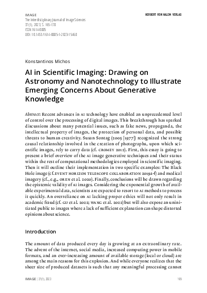 (PDF) AI in Scientific Imaging: Drawing on Astronomy and Nanotechnology ...
