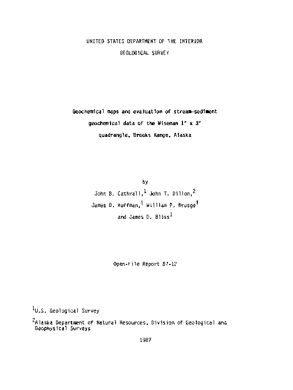 (PDF) Geochemical maps and evaluation of stream-sediment geochemical ...