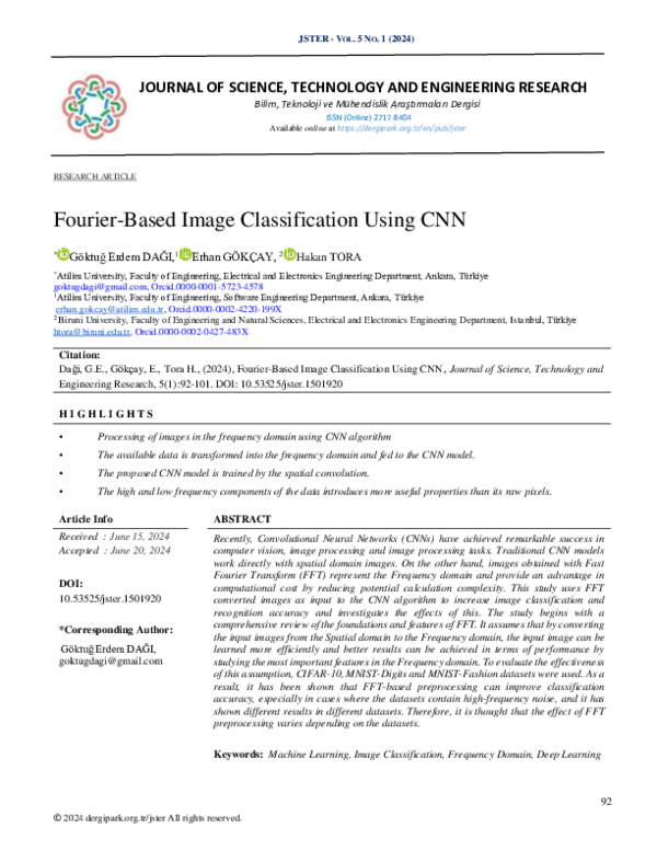 Pdf Fourier Based Image Classification Using Cnn