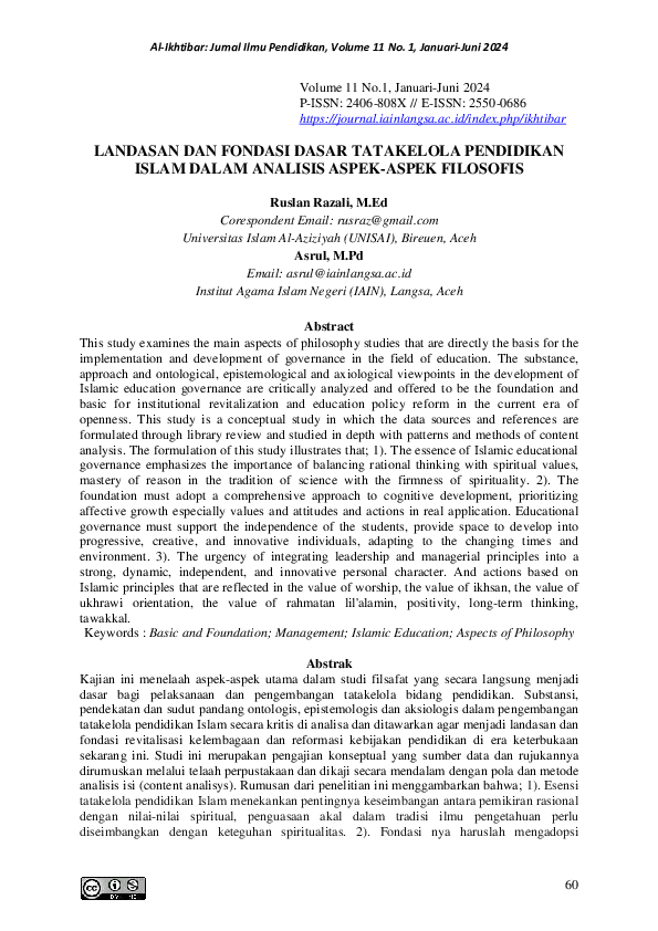 (PDF) LANDASAN DAN FONDASI DASAR TATAKELOLA PENDIDIKAN ISLAM DALAM ...