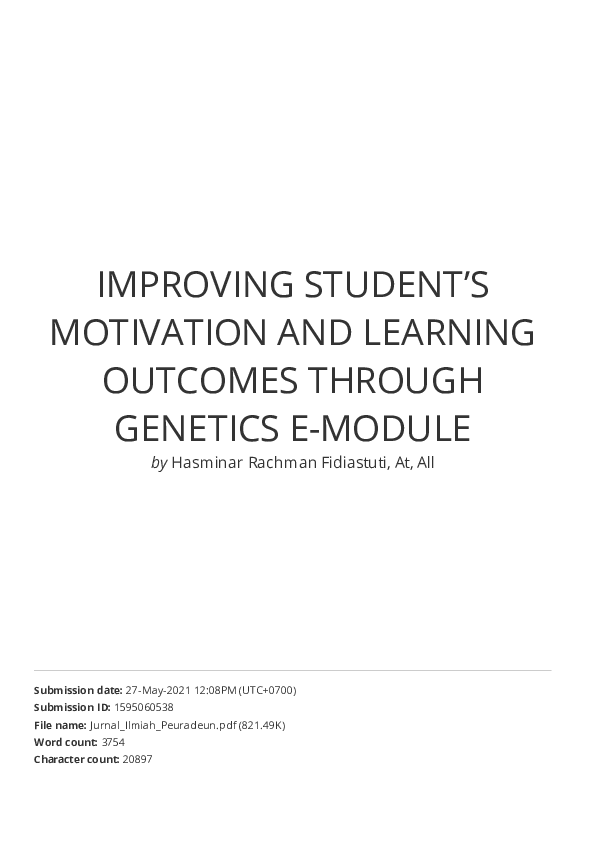 (PDF) Improving Student’s Motivation and Learning Outcomes Through ...
