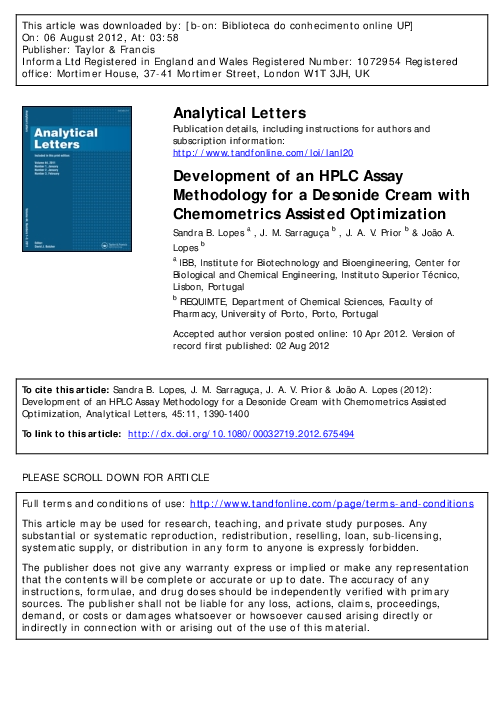 (PDF) Development of an HPLC Assay Methodology for a Desonide Cream ...