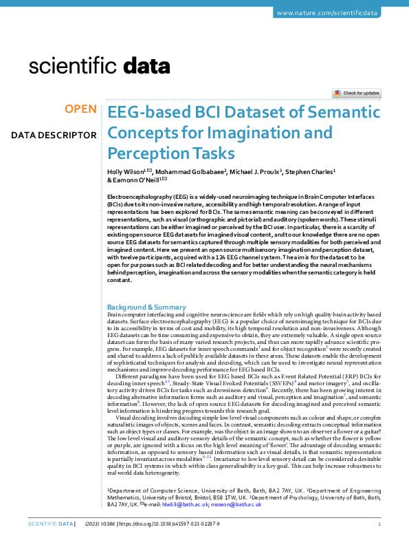 (PDF) EEG-based BCI Dataset of Semantic Concepts for Imagination and ...