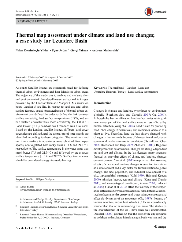 (PDF) Thermal map assessment under climate and land use changes; a case ...