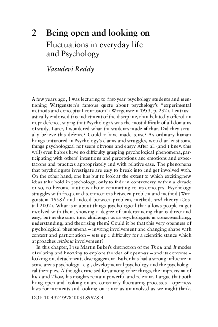 (PDF) Being open and looking on