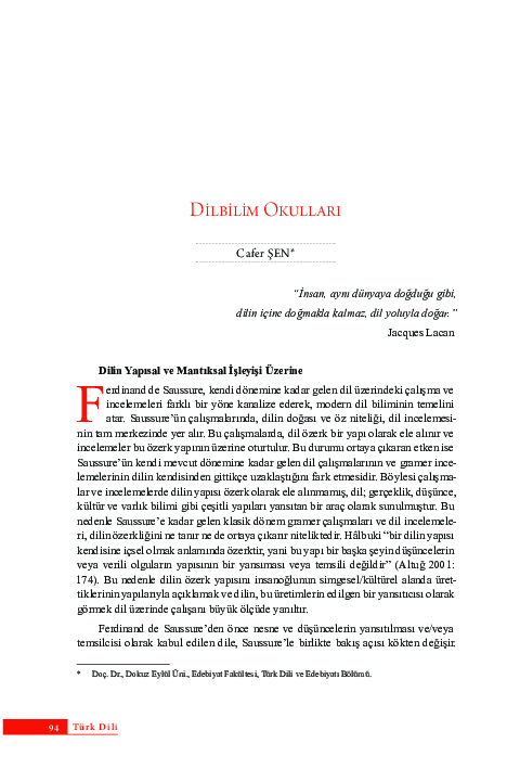 (PDF) Dilbilim Okulları
