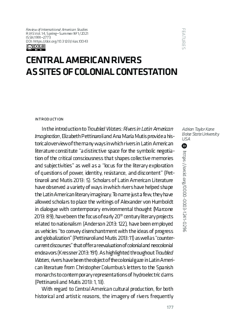 (PDF) Central American Rivers as Sites of Colonial Contestation