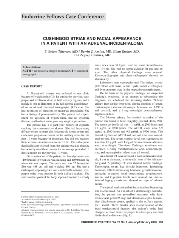 (PDF) Cushingoid Striae and Facial Appearance in a Patient with an ...