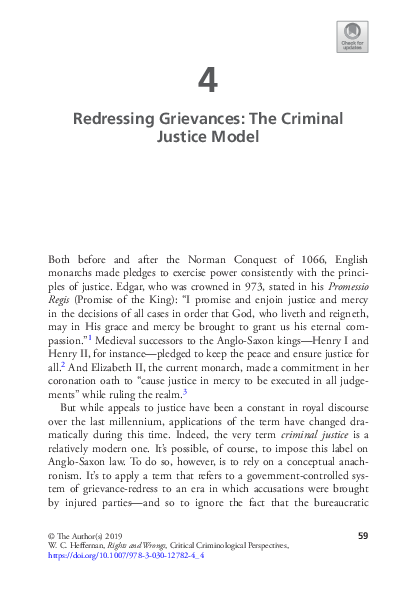 (PDF) Redressing Grievances: The Criminal Justice Model | william ...