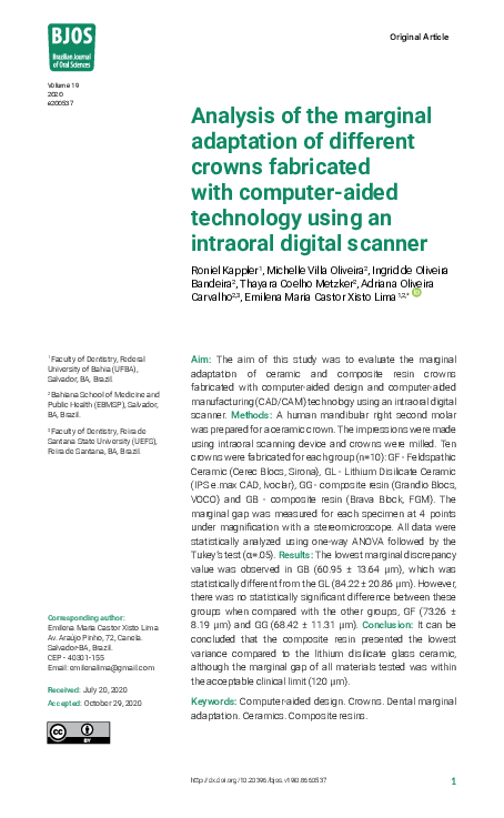 (PDF) Analysis of the marginal adaptation of different crowns ...