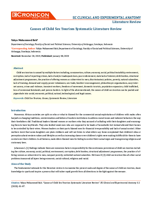 Pdf Ec Clinical And Experimental Anatomy Literature Review Causes Of
