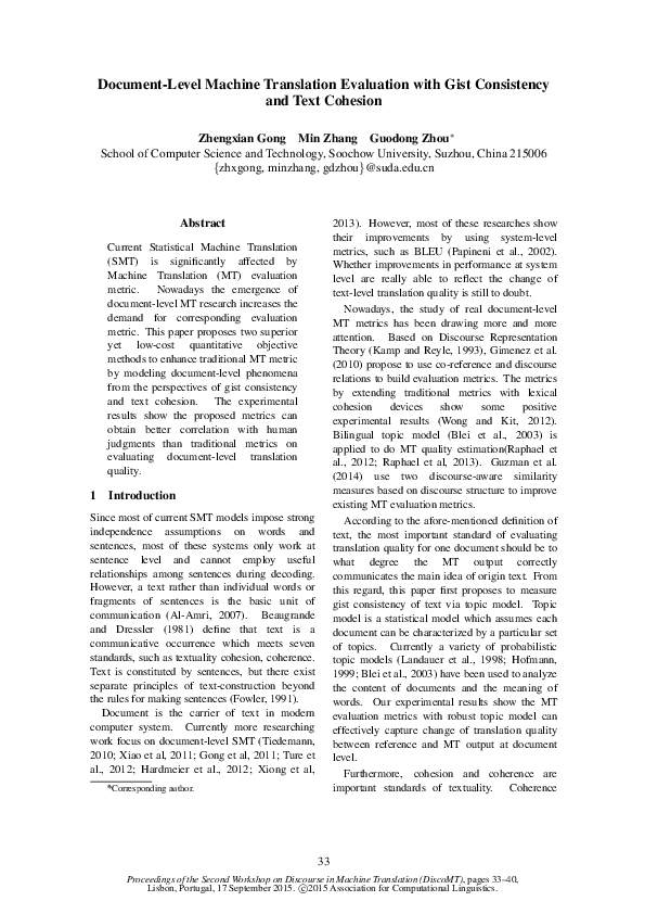 (PDF) Document-Level Machine Translation Evaluation with Gist Consistency and Text Cohesion ...