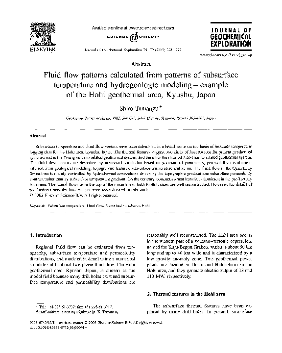 (PDF) Fluid flow patterns calculated from patterns of subsurface ...