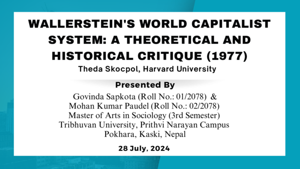 (PDF) Wallerstein's World Capitalist System: A Theoretical and Historical Critique (1977)