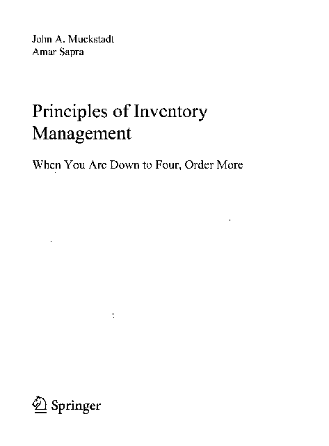 (PDF) Principles of Inventory Management: When You Are Down to Four ...