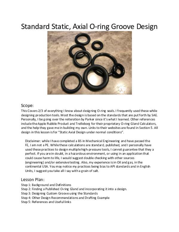 (PDF) Standard Static, Axial O-ring Groove Design | Rabii Tarhouni ...