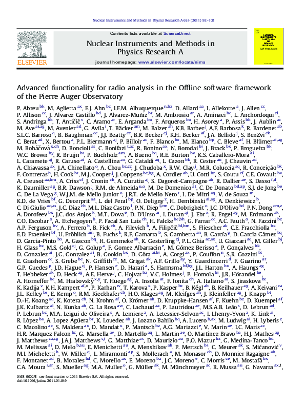 (PDF) Advanced functionality for radio analysis in the Offline software framework of the Pierre ...