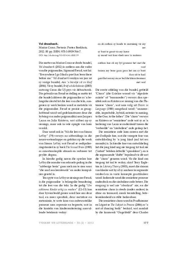 (PDF) Resensie: Vol draadwerk