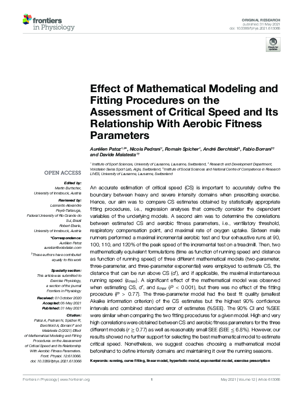 (PDF) Effect of Mathematical Modeling and Fitting Procedures on the ...