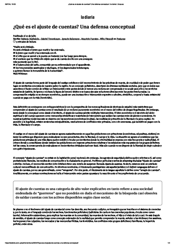 (PDF) ¿Qué es el ajuste de cuentas? Una defensa conceptual. La Diaria ...
