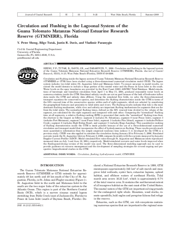 (PDF) Circulation and Flushing in the Lagoonal System of the Guana ...