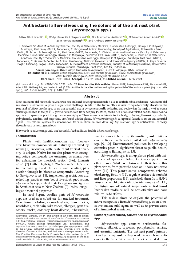 (PDF) Antibacterial alternatives using the potential of the ant nest ...