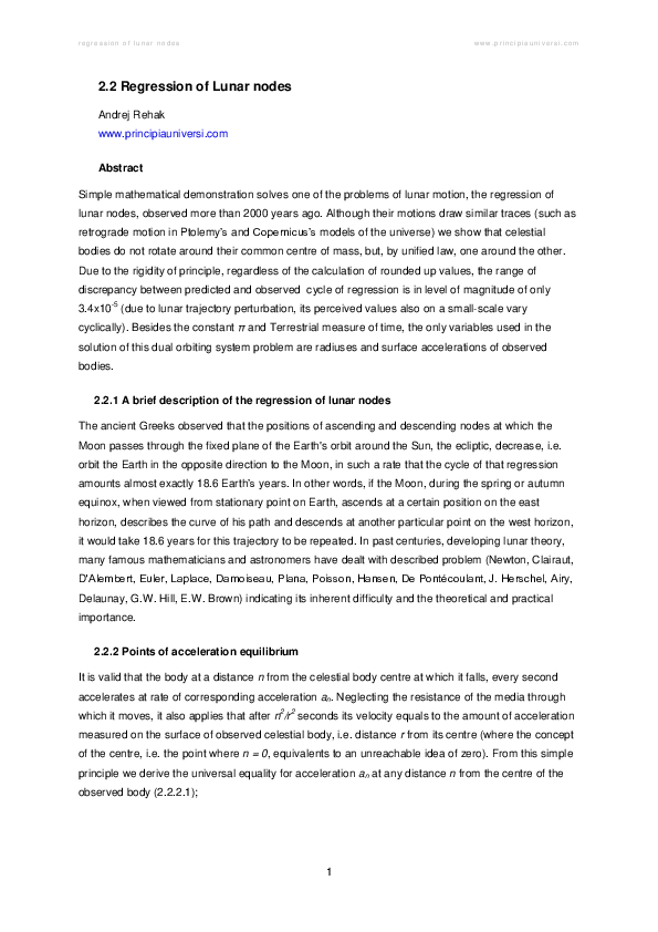 (PDF) Regression of Lunar Nodes