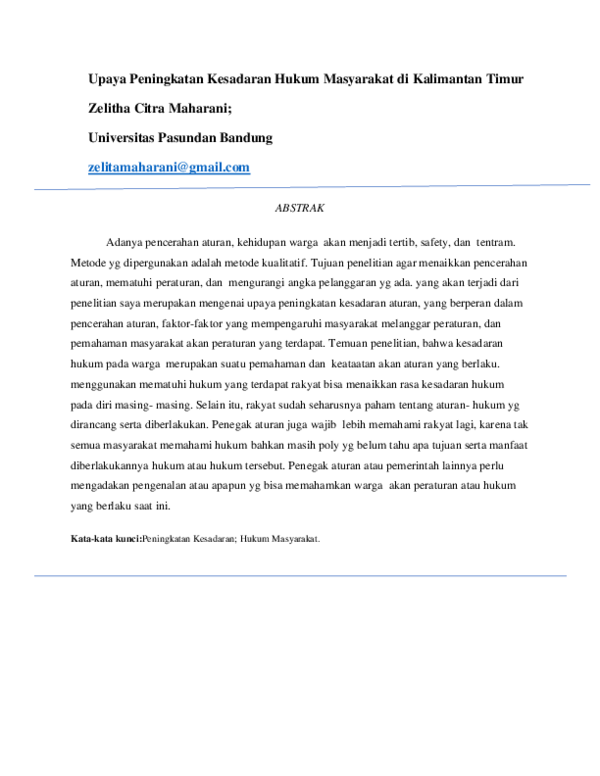 (PDF) Metode Penelitian & Teknik Penulisan Hukum Peningkatan Kesadaran ...