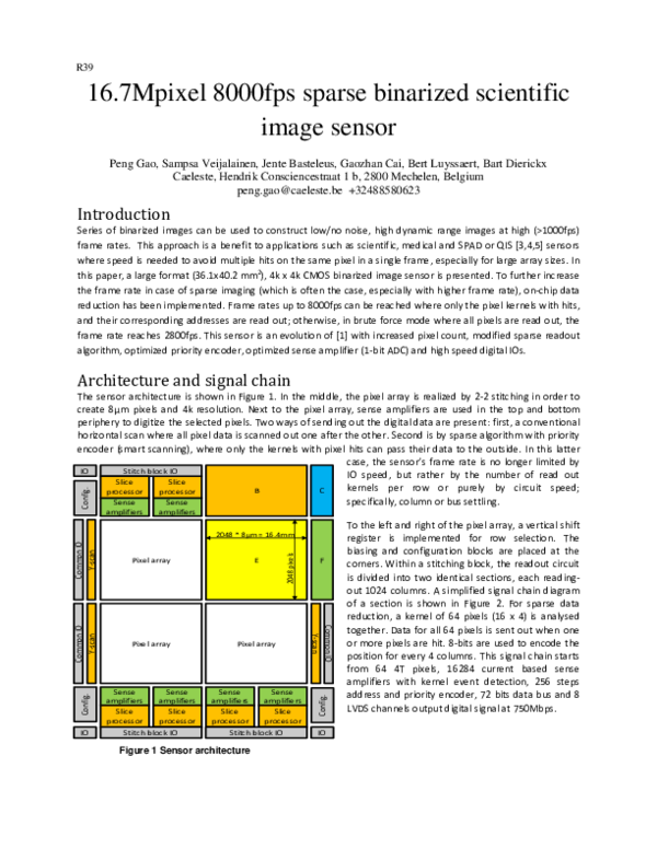 (PDF) 16.7Mpixel 8000fps sparse binarized scientific image sensor