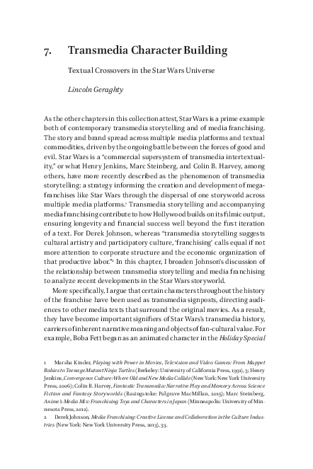 (PDF) 7. Transmedia Character Building