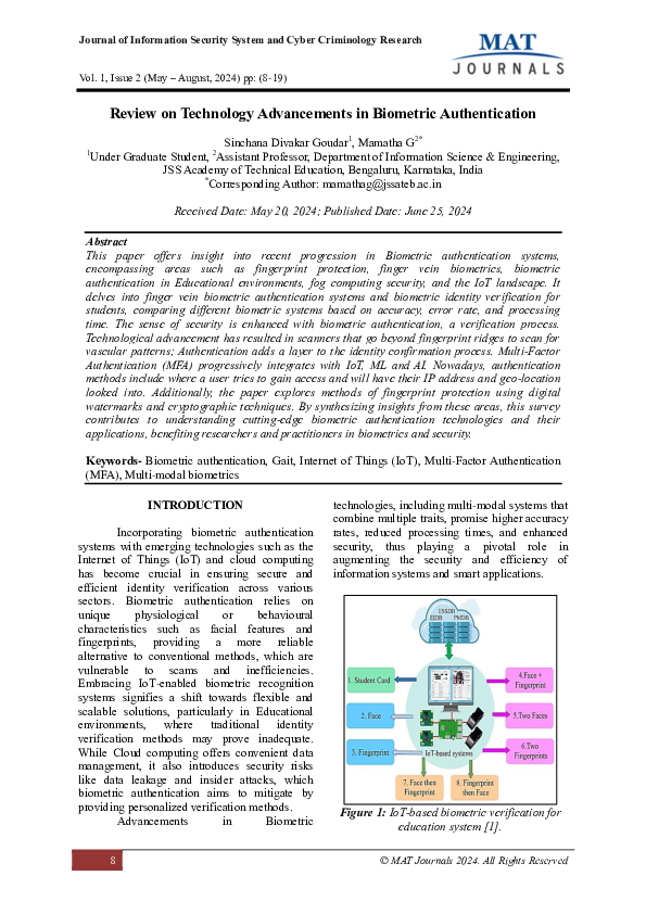 (PDF) Review on Technology Advancements in Biometric Authentication (PDF) Review on Technology Advancements in Biometric Authentication
