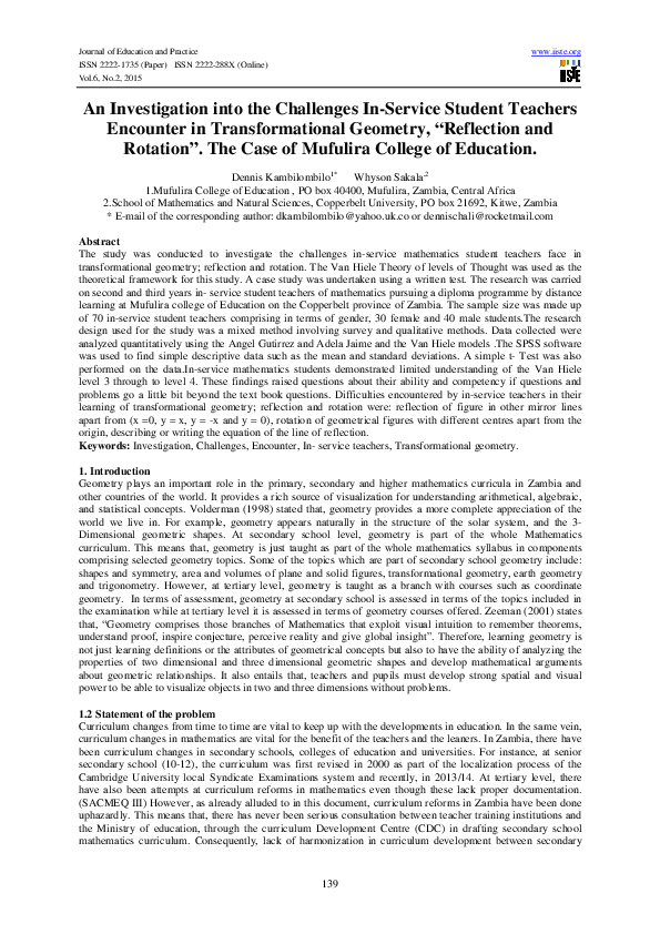 (PDF) An Investigation into the Challenges In-Service Student Teachers ...