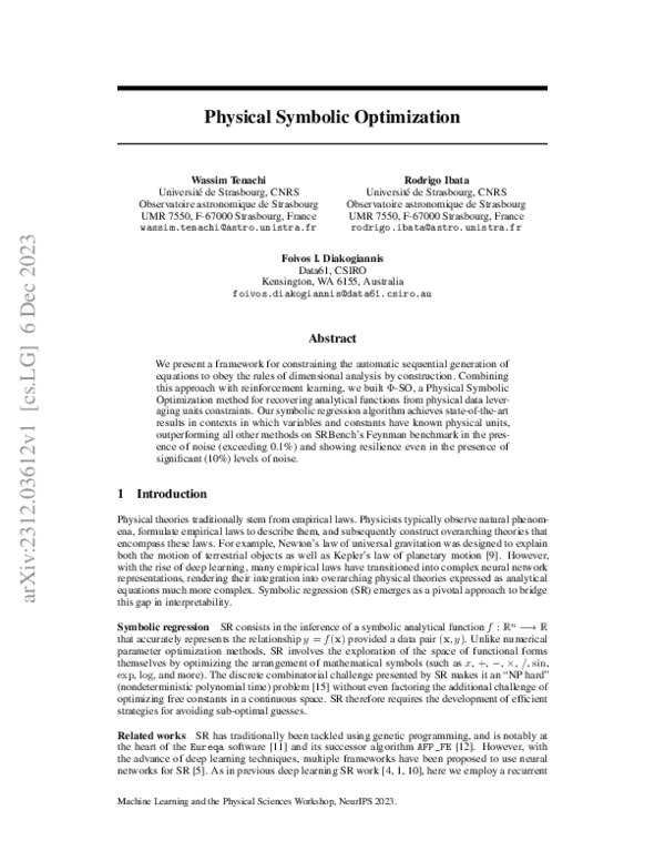 (PDF) Physical Symbolic Optimization