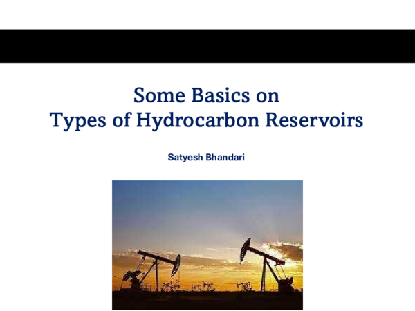 (PDF) Some Basics on Types of Hydrocarbon Reservoirs