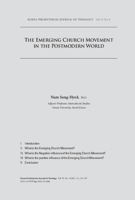 (PDF) The Emerging Church Movement in the Postmodern World