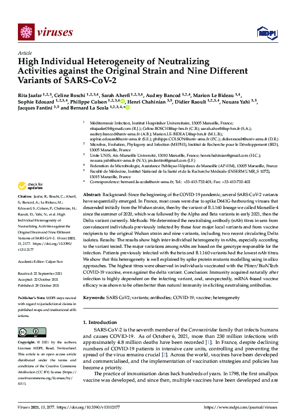 (PDF) High Individual Heterogeneity of Neutralizing Activities against ...