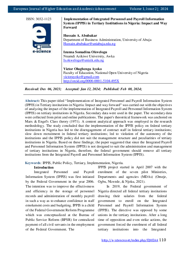 (PDF) Implementation of Integrated Personnel and Payroll Information ...