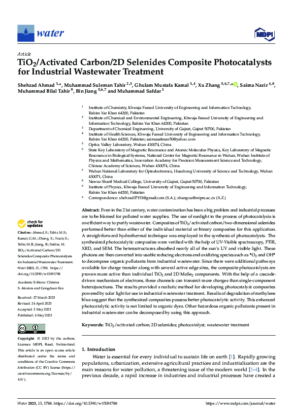 (PDF) TiO2/Activated Carbon/2D Selenides Composite Photocatalysts for Industrial Wastewater ...
