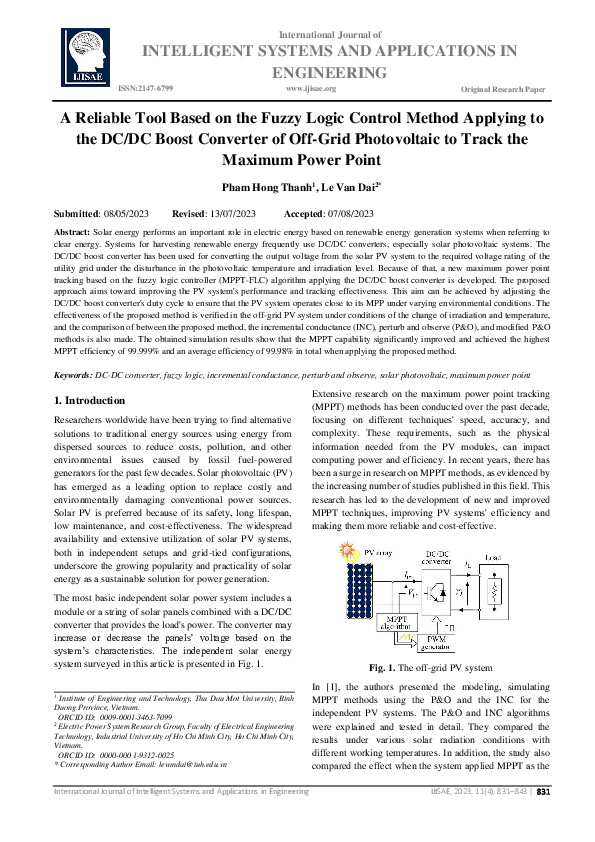 Pdf A Reliable Tool Based On The Fuzzy Logic Control Method Applying