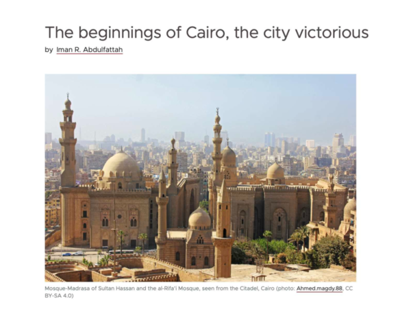 (PDF) The Beginnings of Cairo, the City Victorious