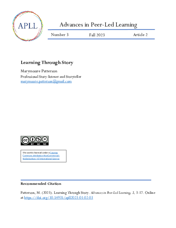 (PDF) Learning Through Story