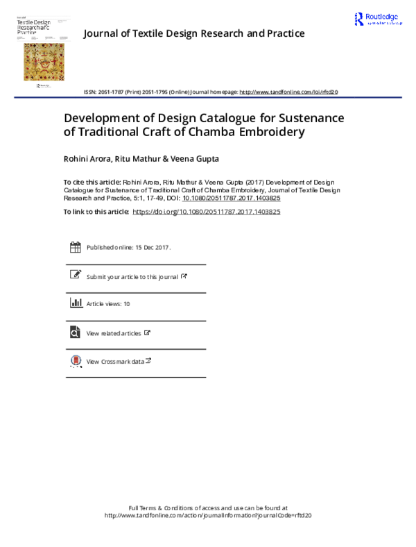 (PDF) Development of Design Catalogue for Sustenance of Traditional ...