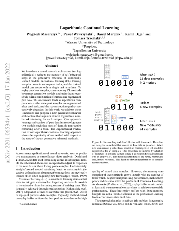 (PDF) Logarithmic Continual Learning